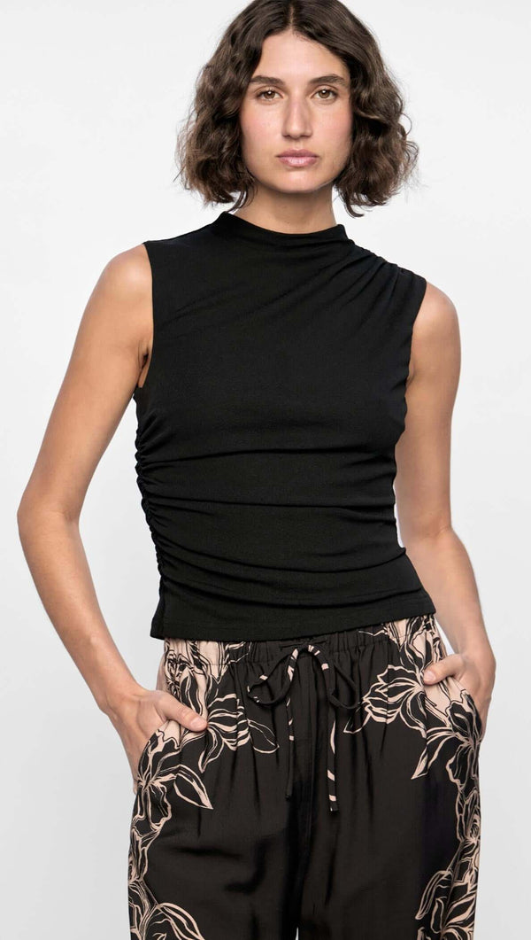 Mira Drawstring Pant - Bold Floral Print & Modern Shape - Staple the Label