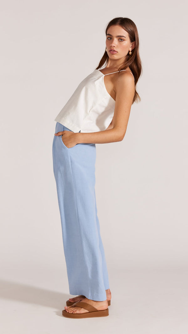 PRIYA PLEATED WIDE PANT BLUE - Staple the Label